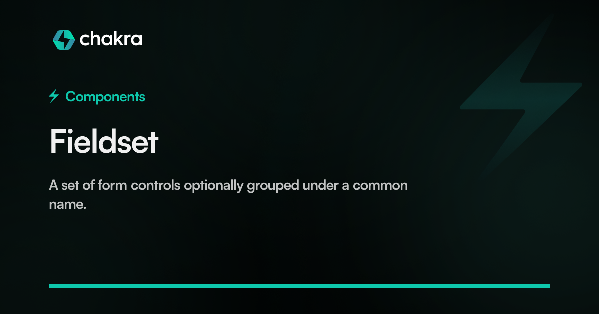 Fieldset | Chakra UI