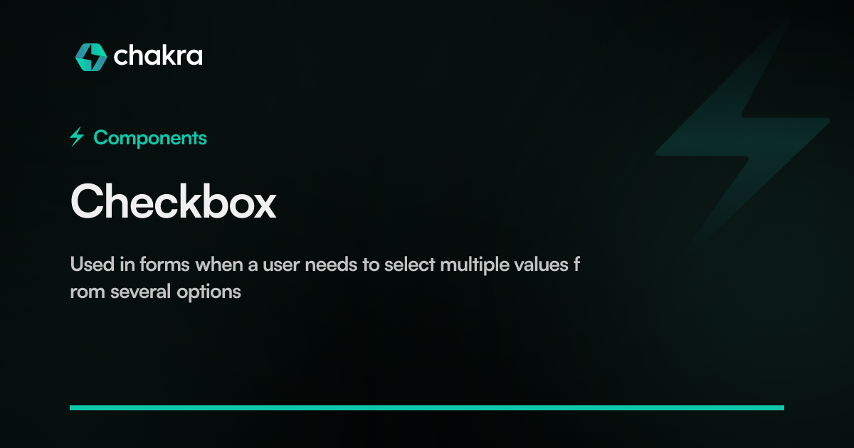 Checkbox | Chakra UI