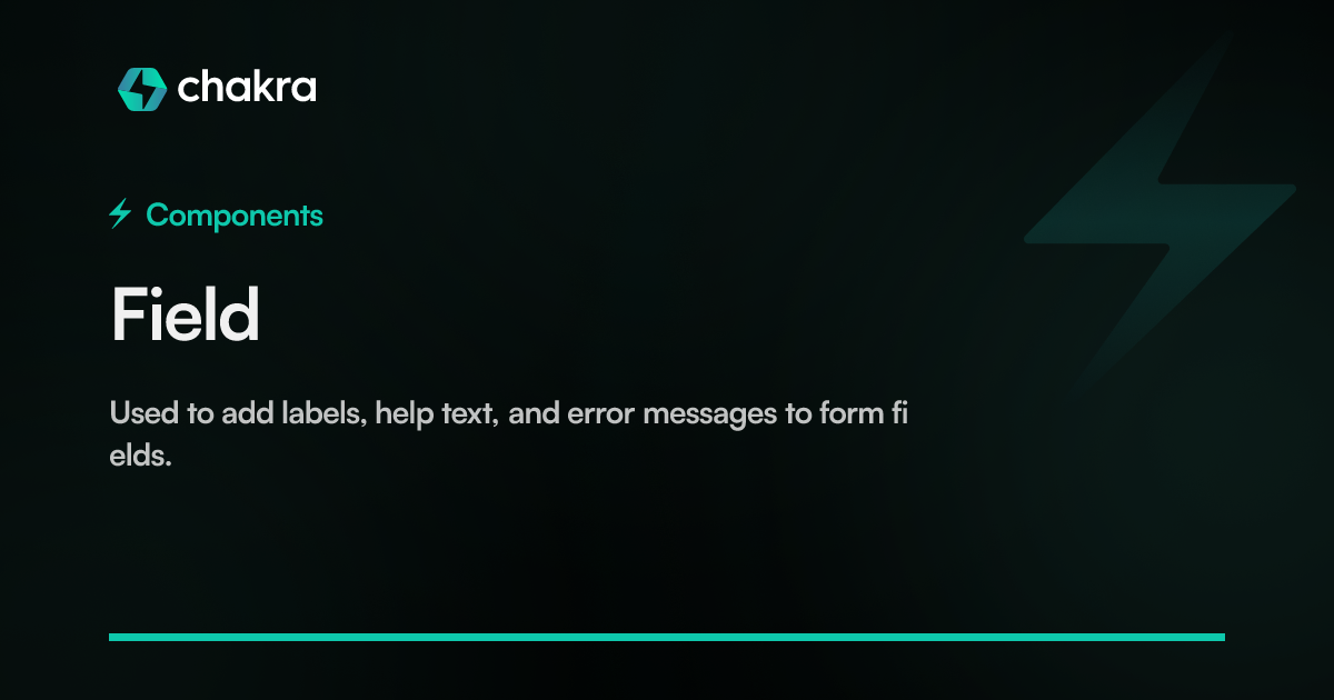 Field | Chakra UI