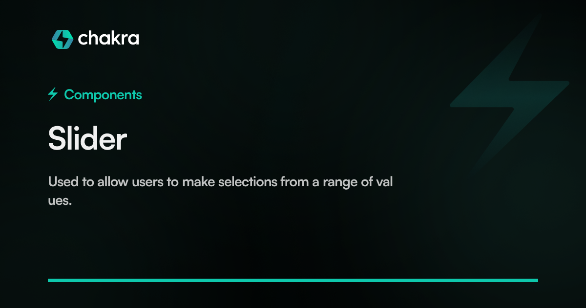 Slider Chakra Ui