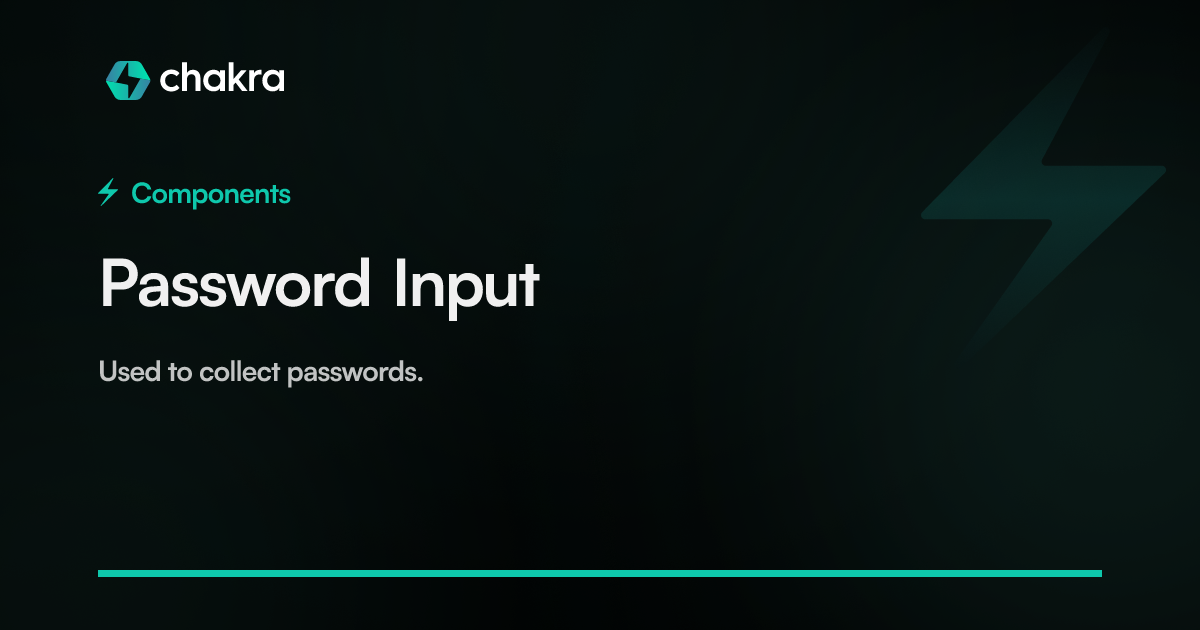 Password Input Chakra Ui