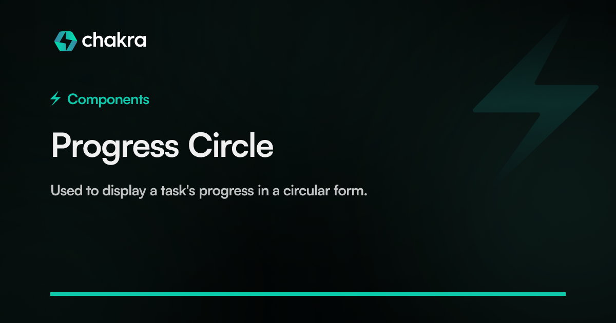 Progress Circle | Chakra UI