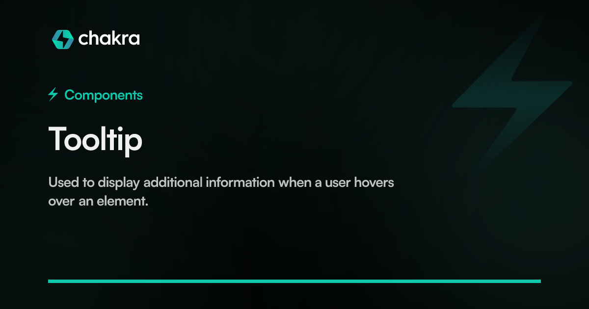 Tooltip | Chakra UI