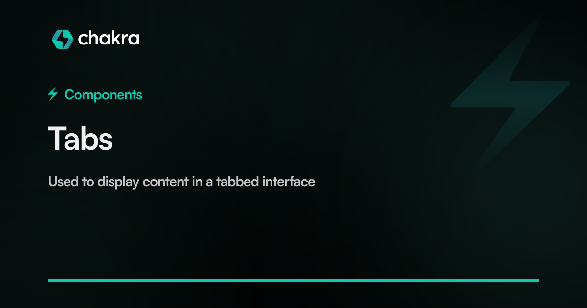 Tabs | Chakra UI