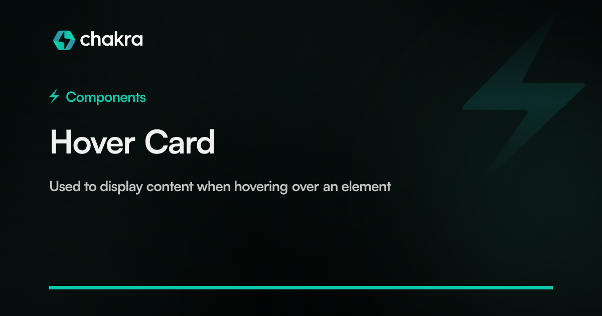 Hover Card | Chakra UI