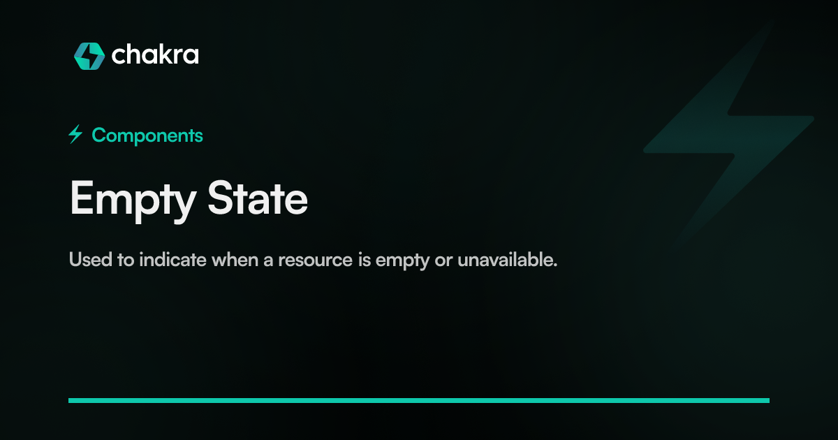 Empty State | Chakra UI