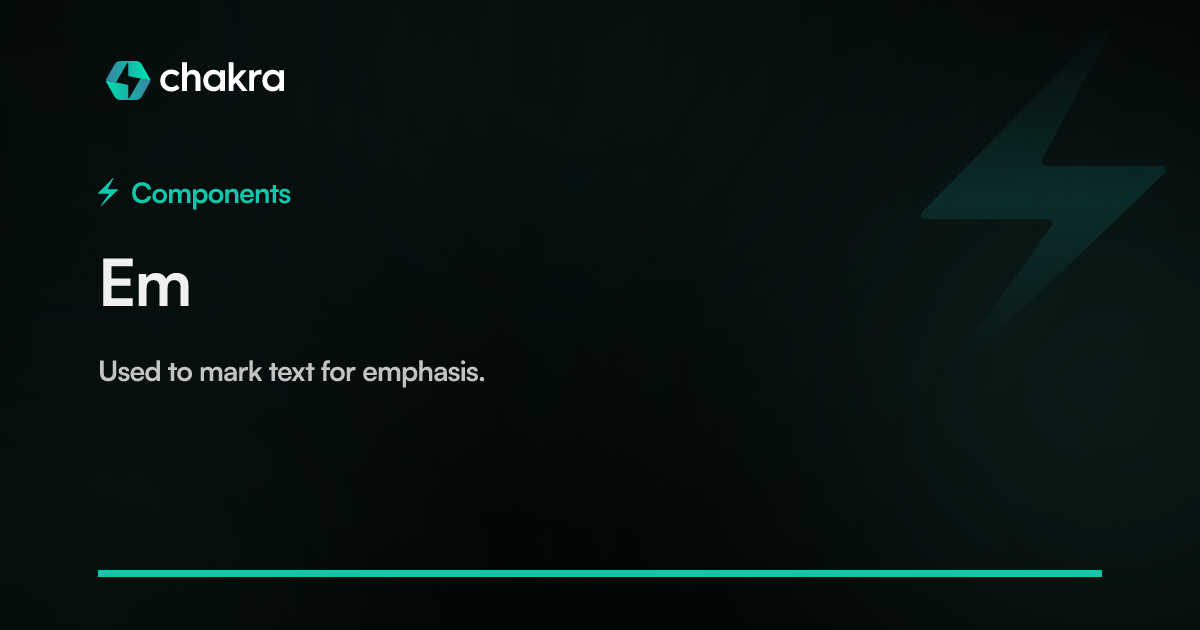 Em | Chakra UI