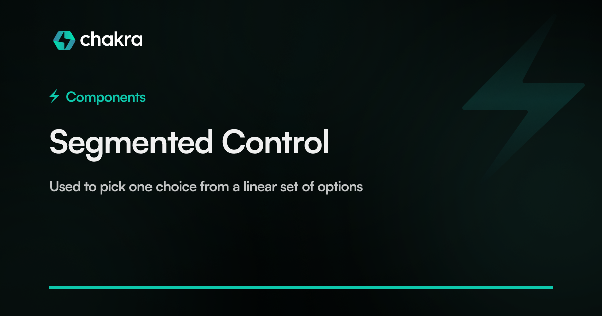 Segmented Control | Chakra UI