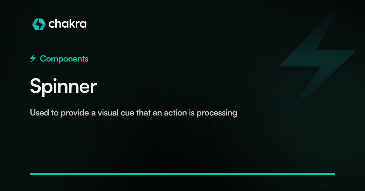 Spinner | Chakra UI