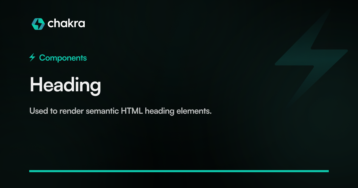 Heading | Chakra UI