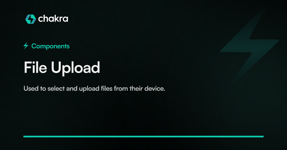 File Upload | Chakra UI