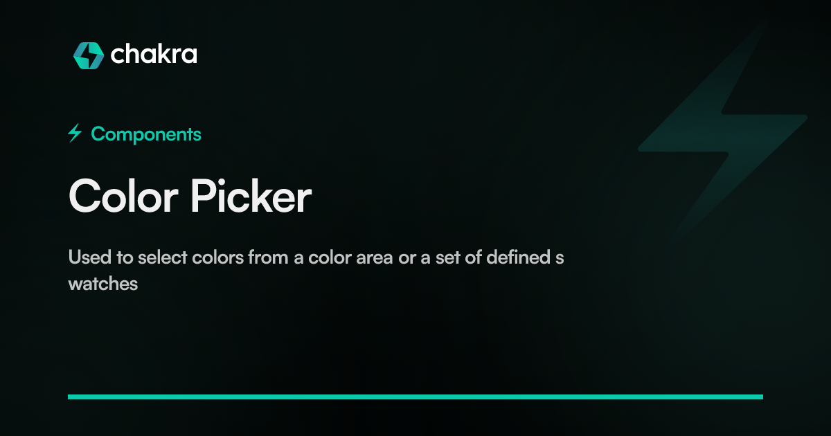 Color Picker | Chakra UI