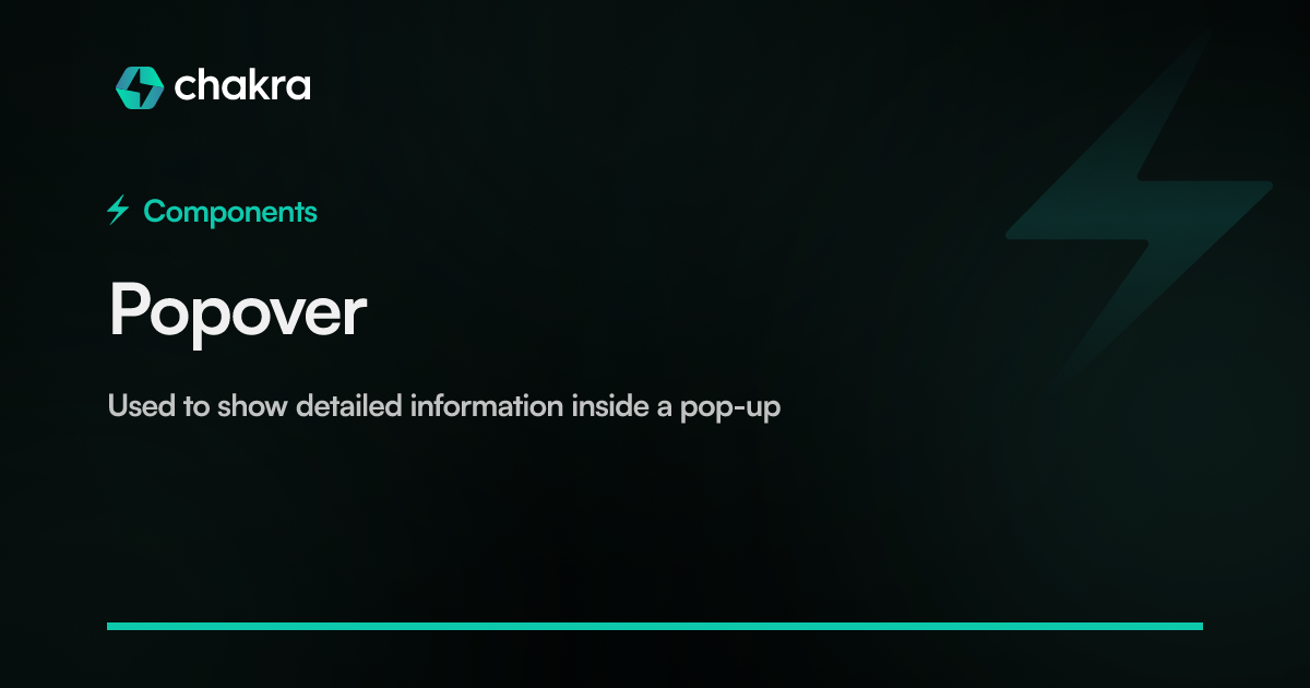 Popover | Chakra UI