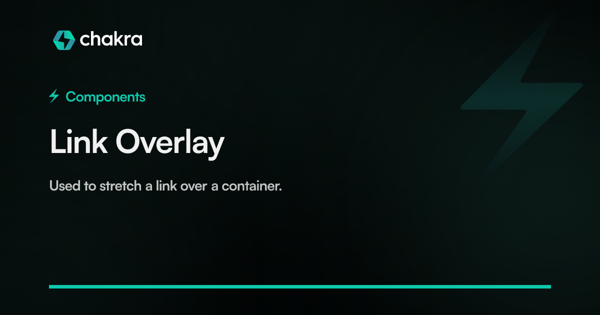 Link Overlay | Chakra UI
