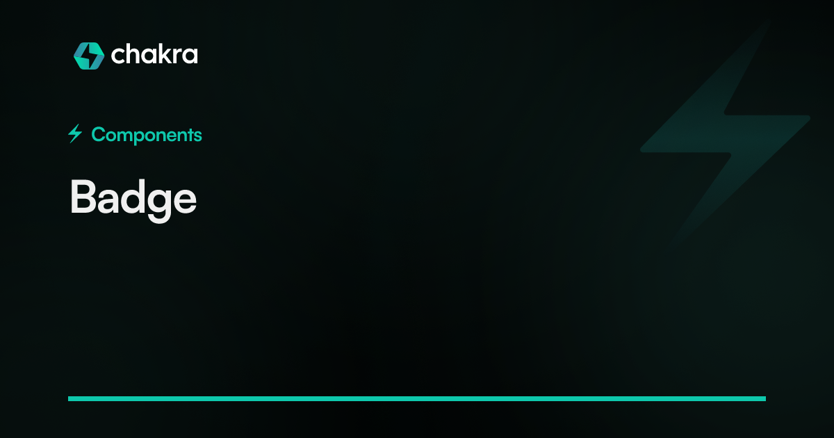 Badge | Chakra UI