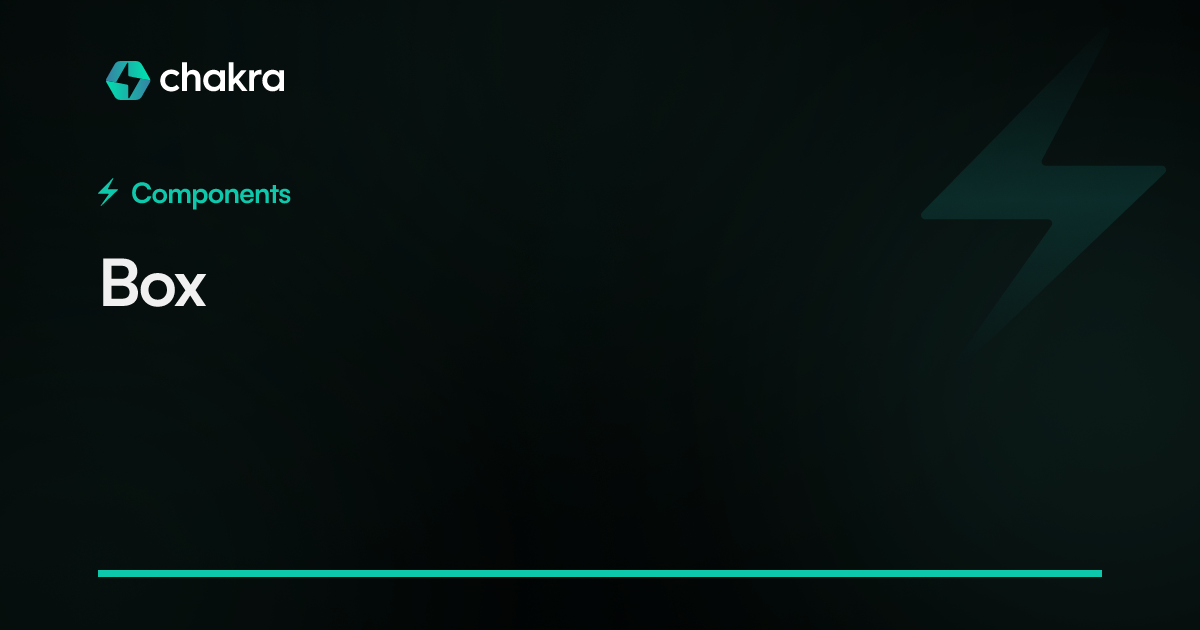Box | Chakra UI