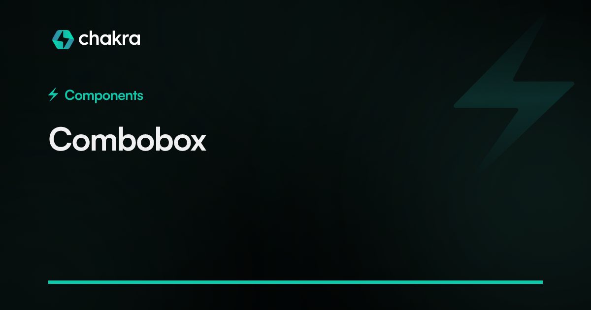 Combobox | Chakra UI