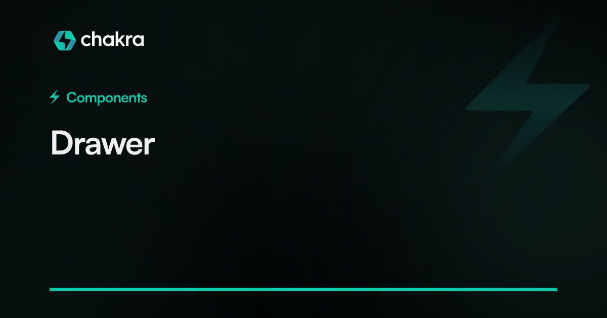 Drawer Chakra Ui