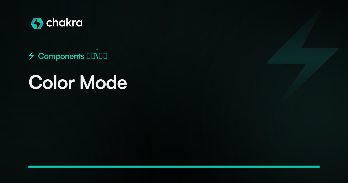 Color Mode Chakra Ui 