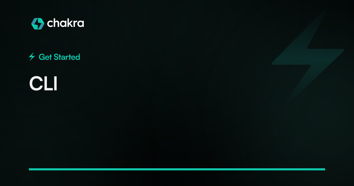 Cli Chakra Ui