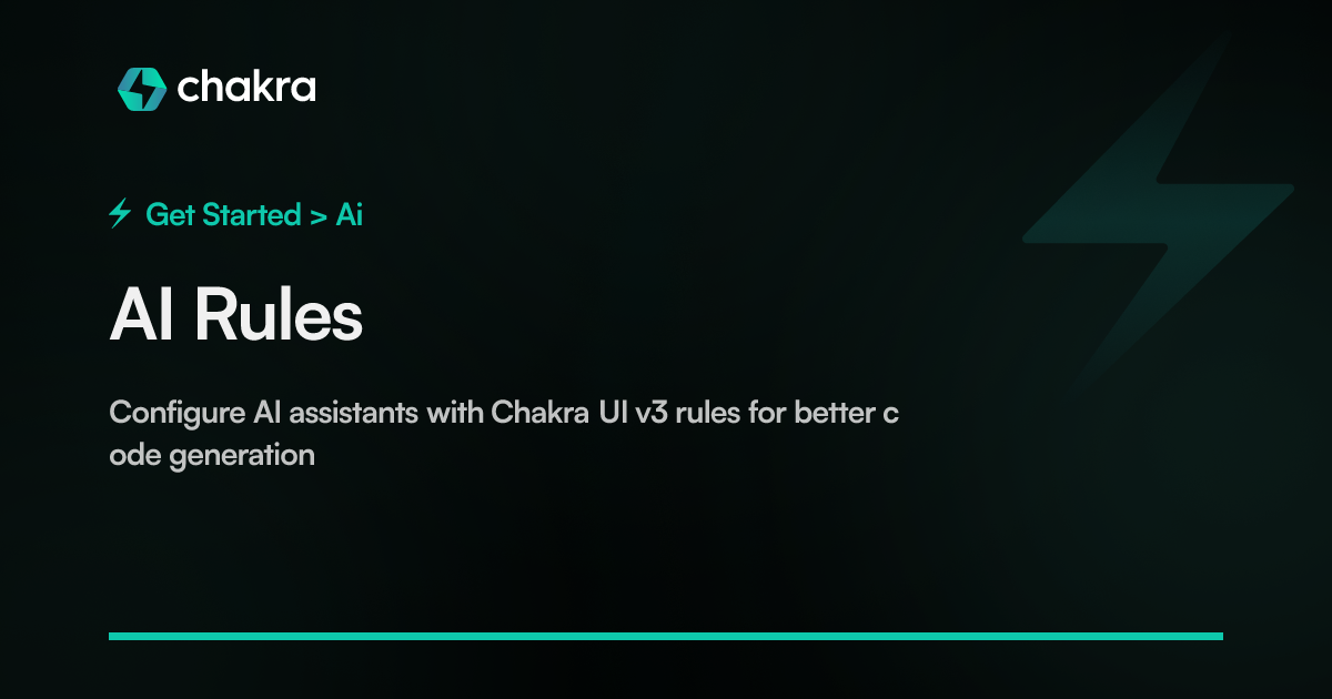 AI Rules | Chakra UI