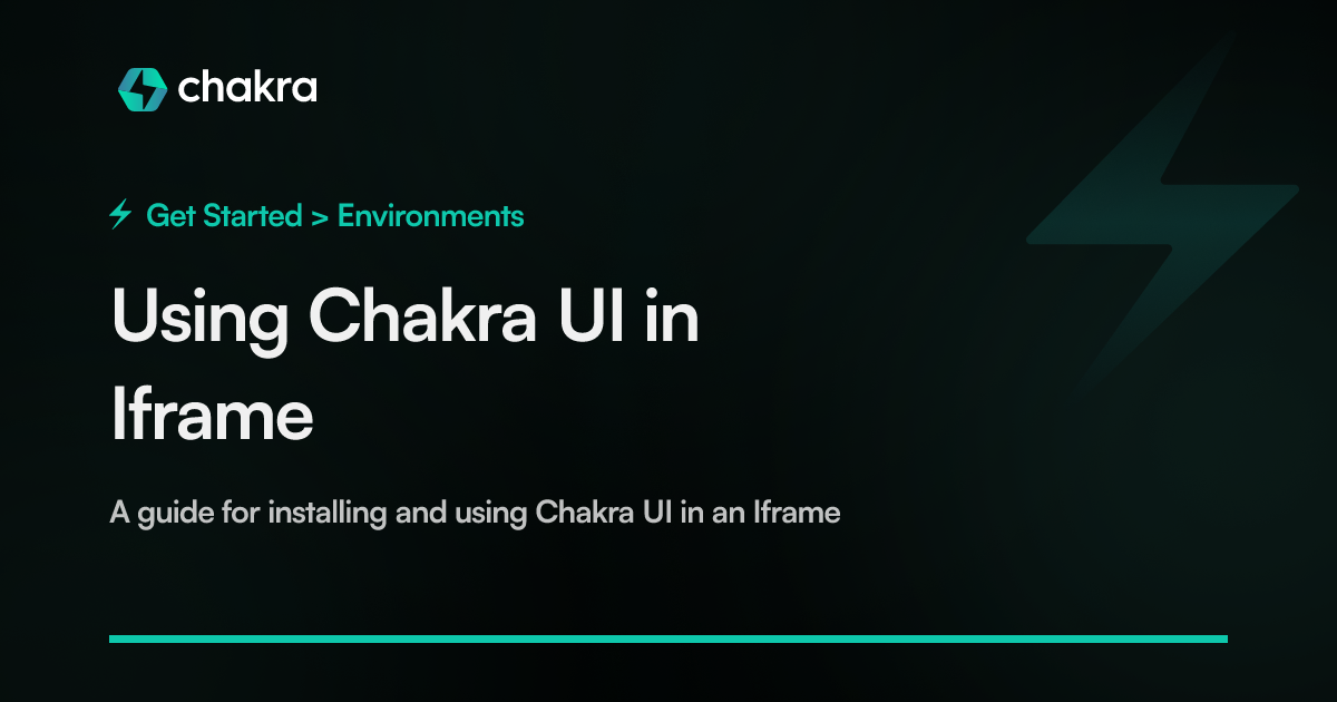 Using Chakra UI in Iframe | Chakra UI