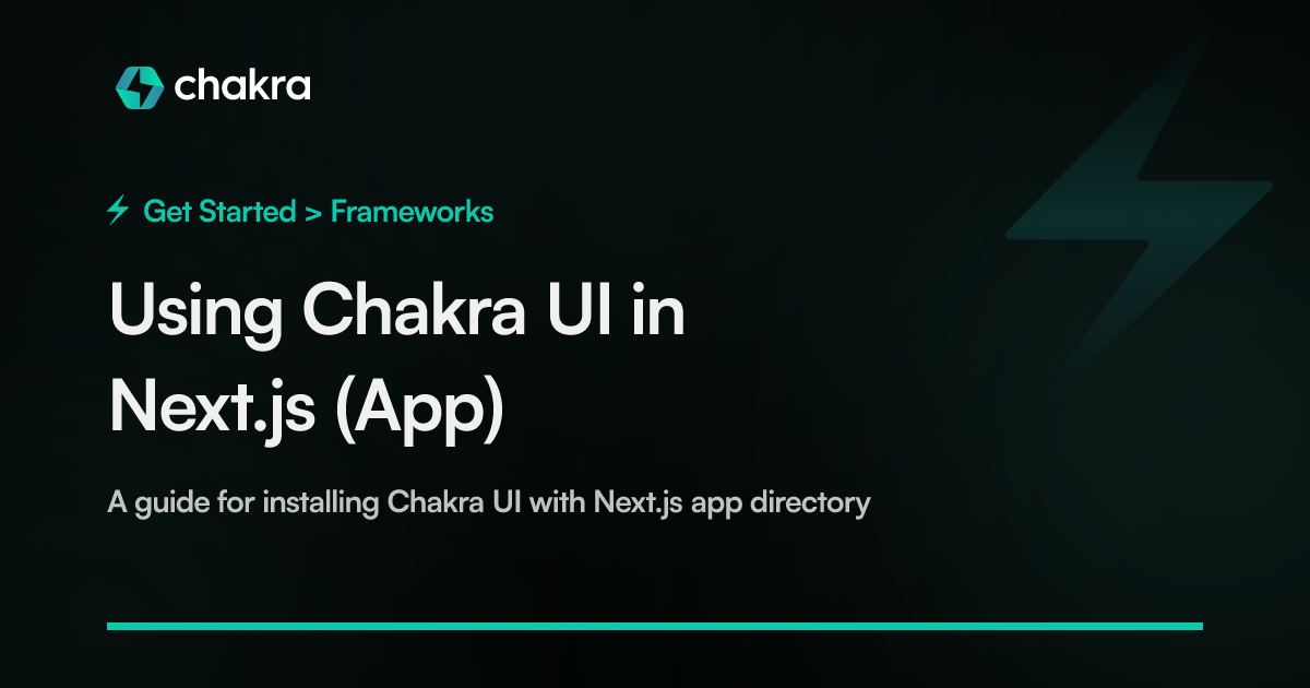 Using Chakra UI in Next.js (App) | Chakra UI