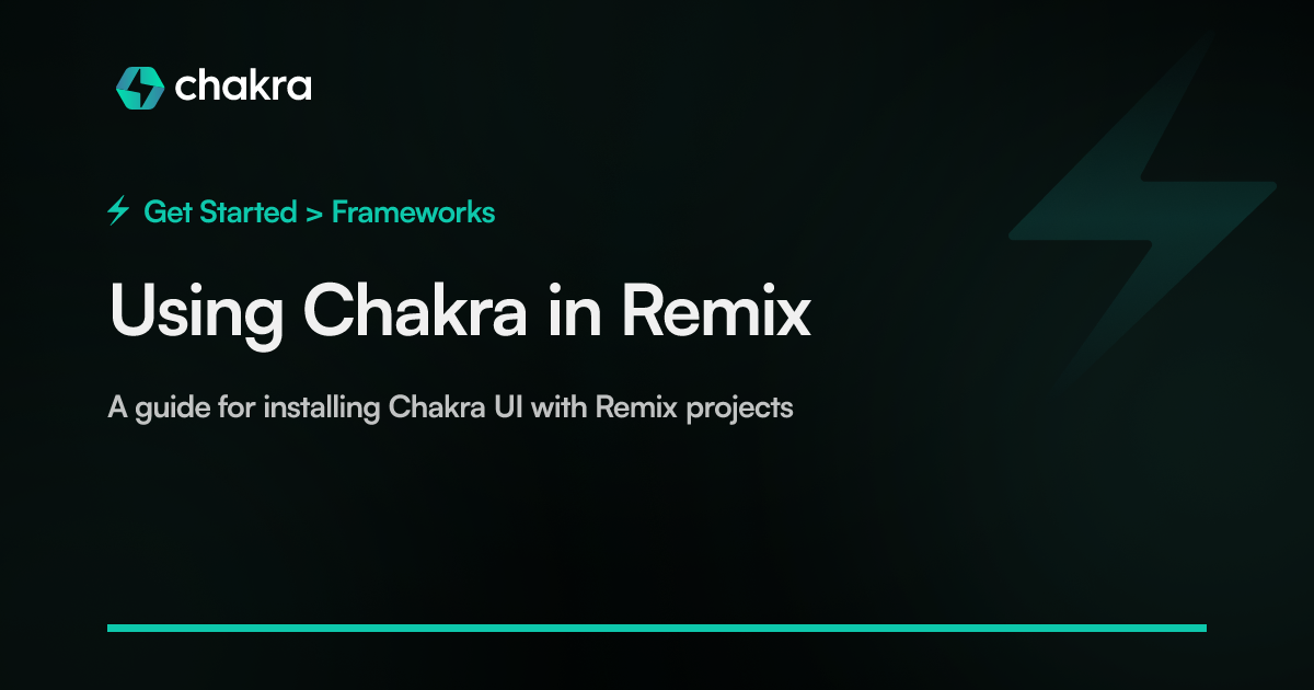 Using Chakra in Remix | Chakra UI