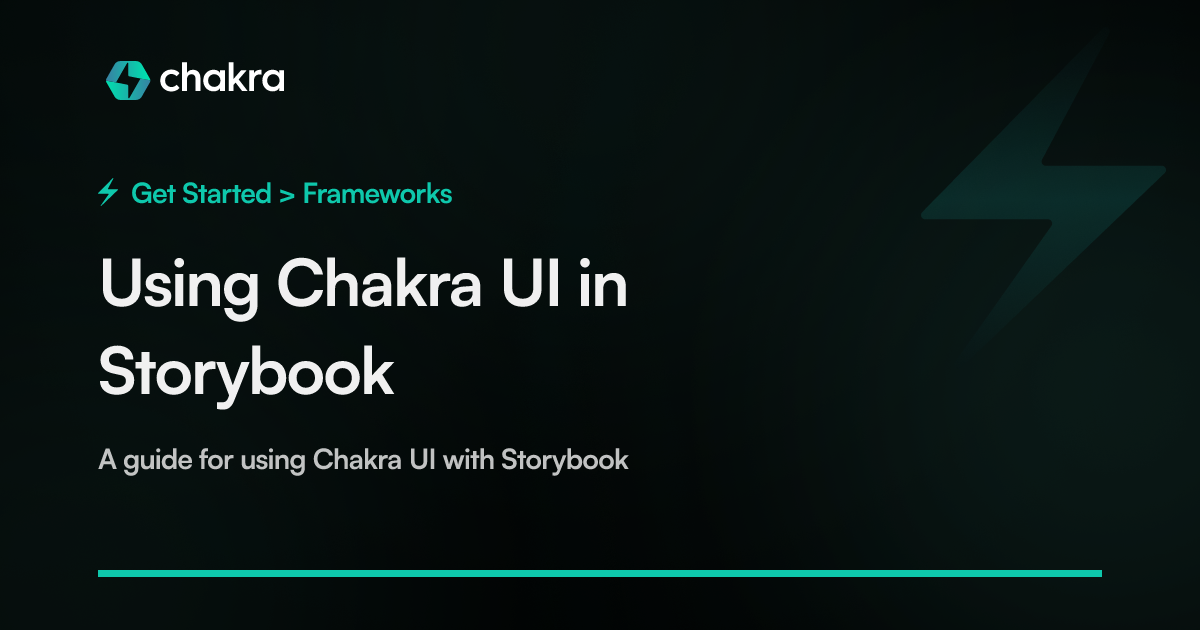 Using Chakra UI in Storybook | Chakra UI