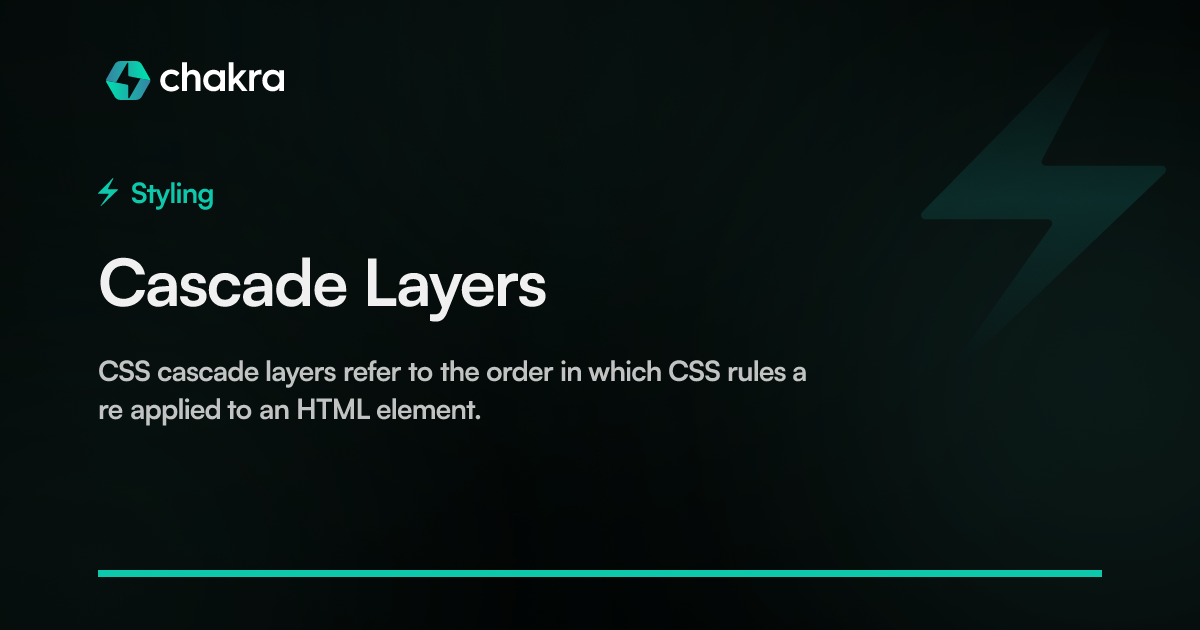 Cascade Layers | Chakra UI