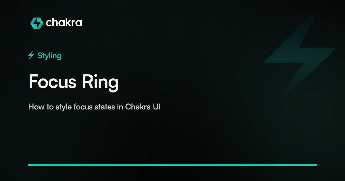 Focus Ring | Chakra UI