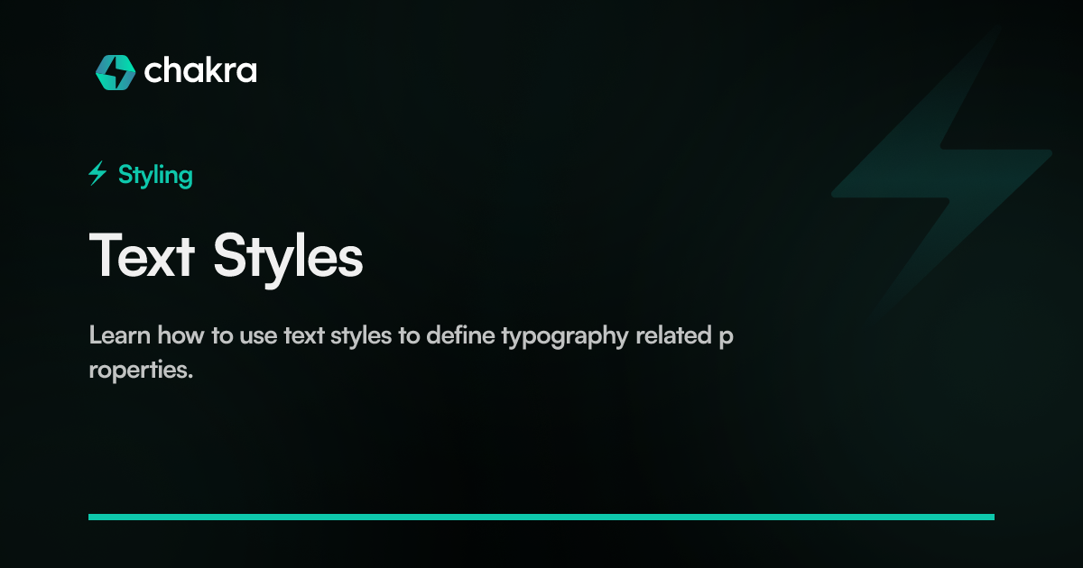 Text Styles | Chakra UI