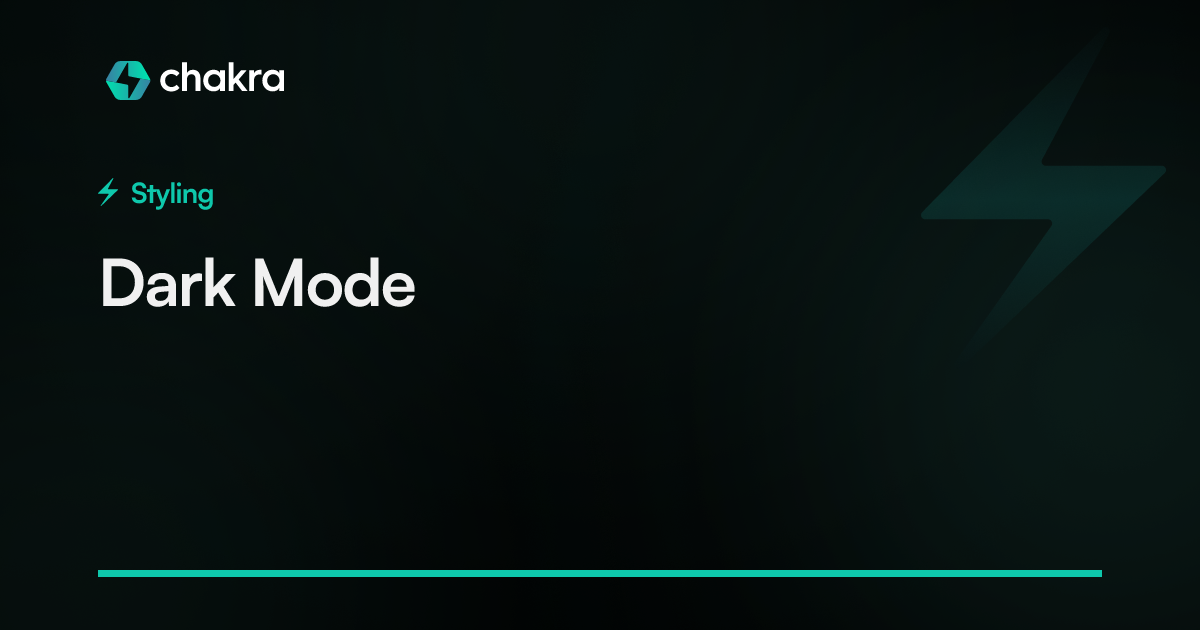 Dark Mode | Chakra UI