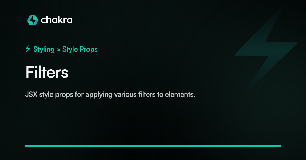 Filters | Chakra UI