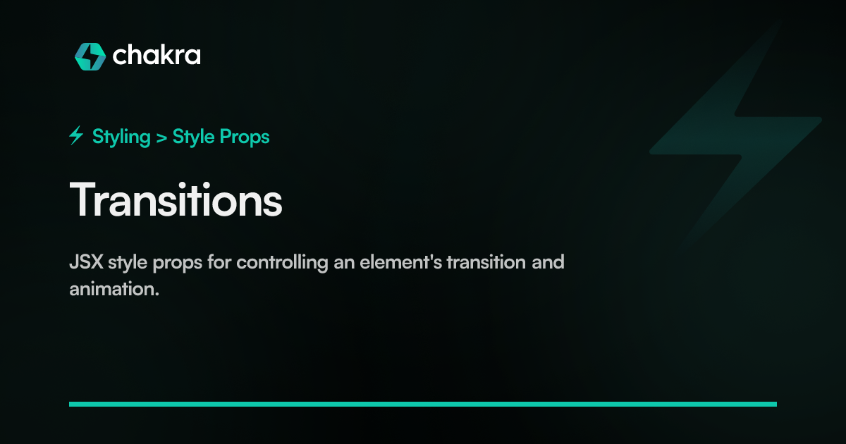 Transitions | Chakra UI