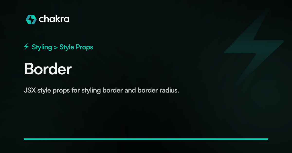 Border | Chakra UI