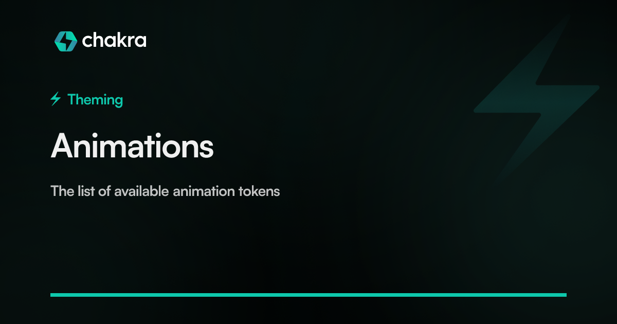 Animations | Chakra UI