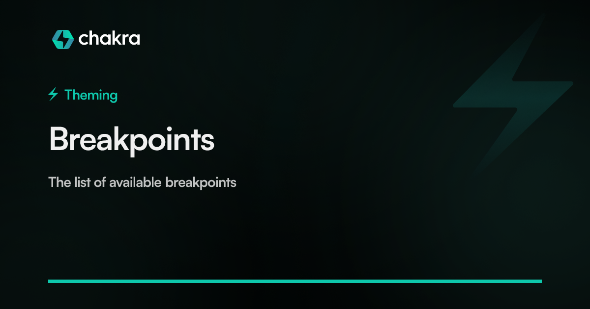 Breakpoints | Chakra UI