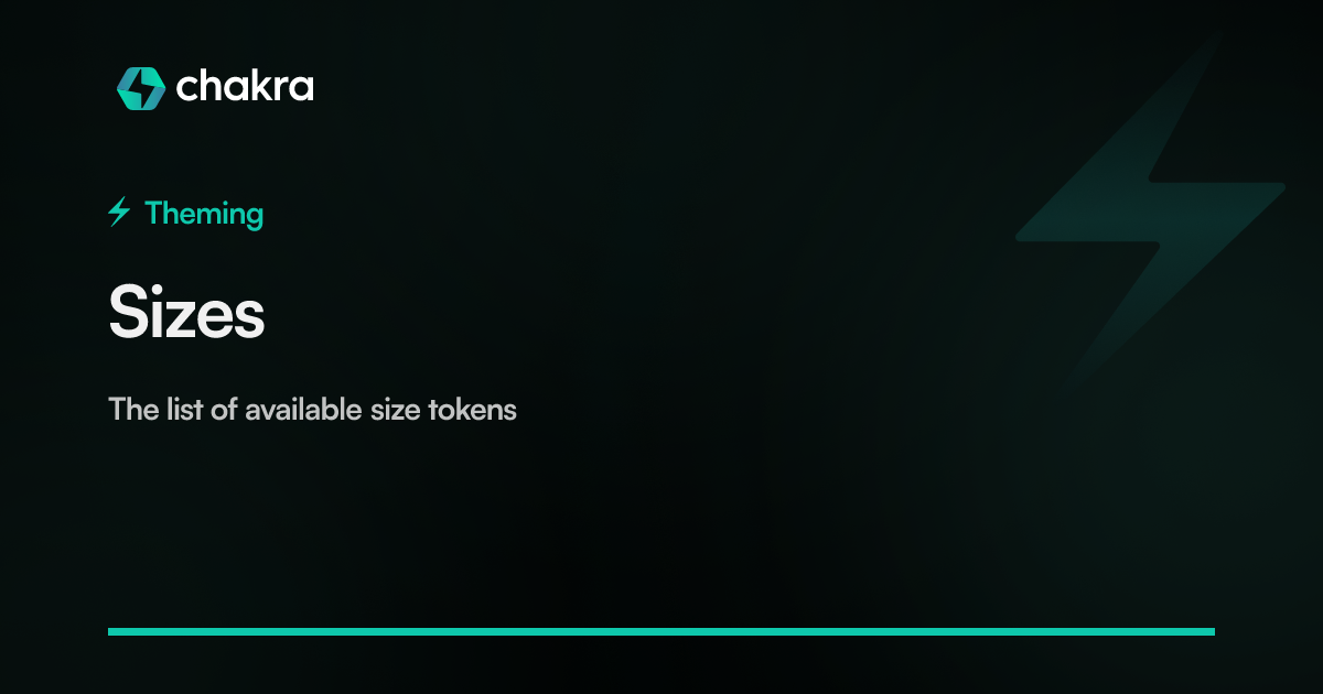 Sizes | Chakra UI