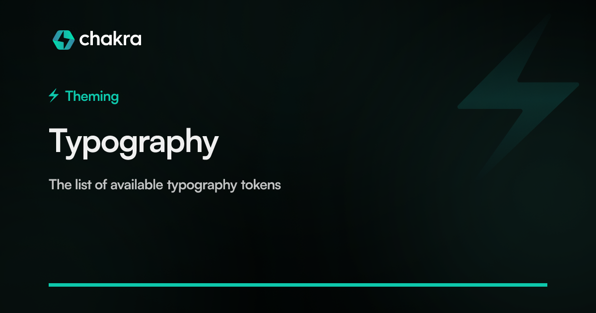 Typography | Chakra UI