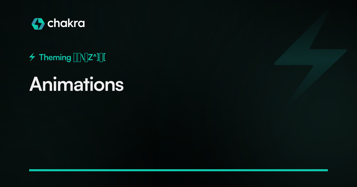 Animations Chakra Ui 8306