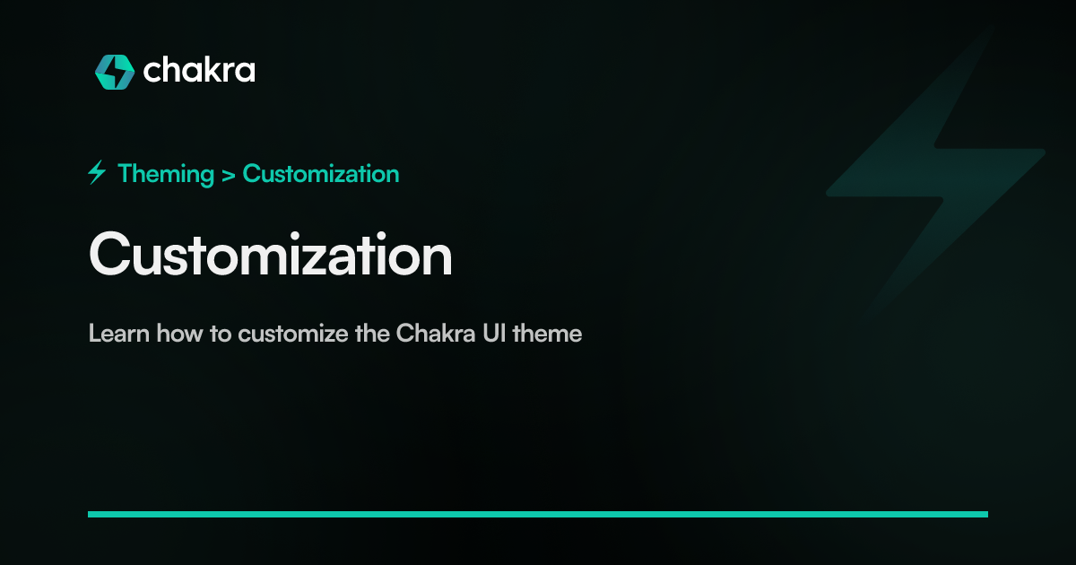 Customization | Chakra UI